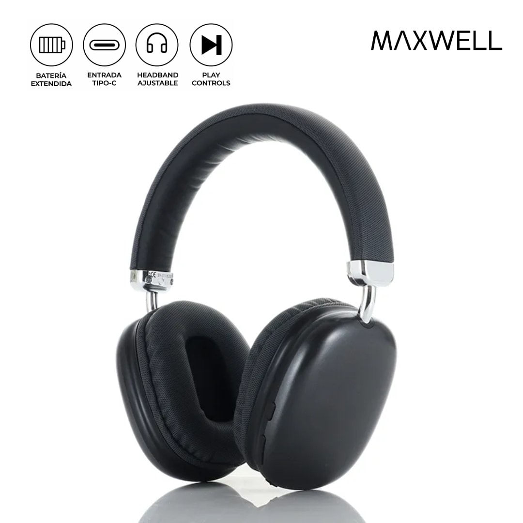 AUDIFONOS MAXWELL MHPRO1000 BLUETOOTH NEGRO - OVER EAR